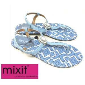 Mixit | Shoes | Rhinestone Tstrap Sandals | Poshmark